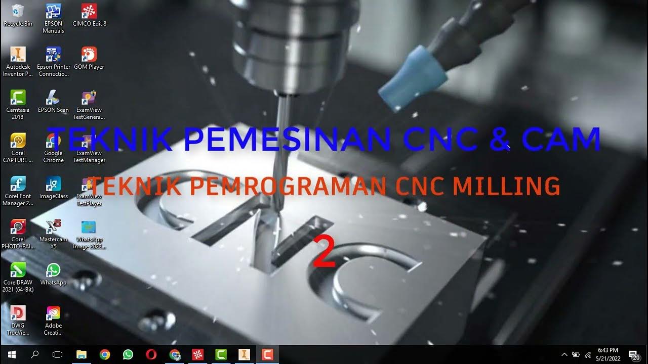 TEKNIK PEMROGRAMAN CNC MILLING 2 (KODE G40 41 G42) - YouTube