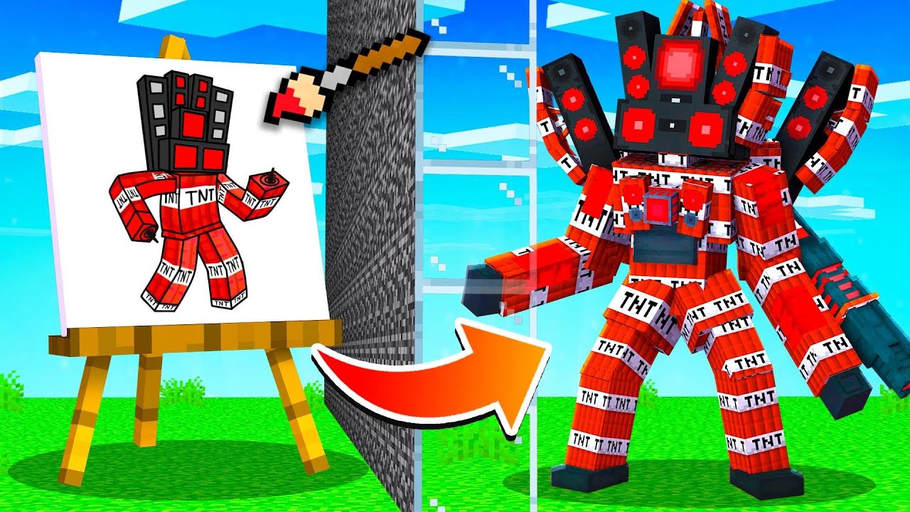 I CHEATED with //DRAW in a SKIBIDI Mob Battle! - YouTube