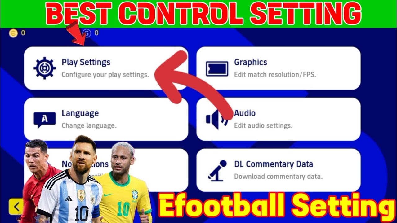 Efootball New Update 2023 ||Best Control Settings For Efootball 2023 ...