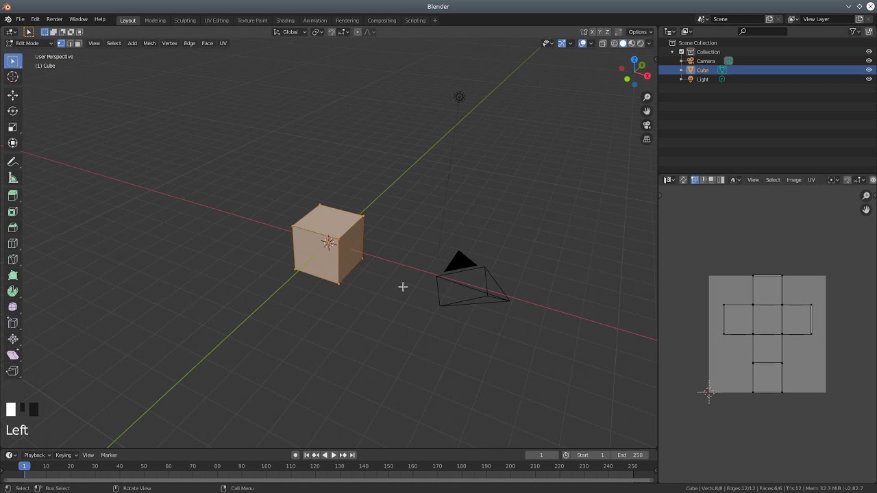 How to create a UV map for a mesh object - YouTube
