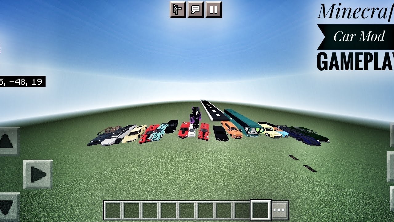 Playing Minecraft with cars for the first time - YouTube
