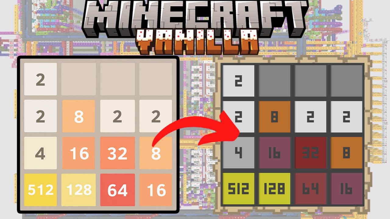 I built 2048 in Minecraft with just Redstone! - YouTube