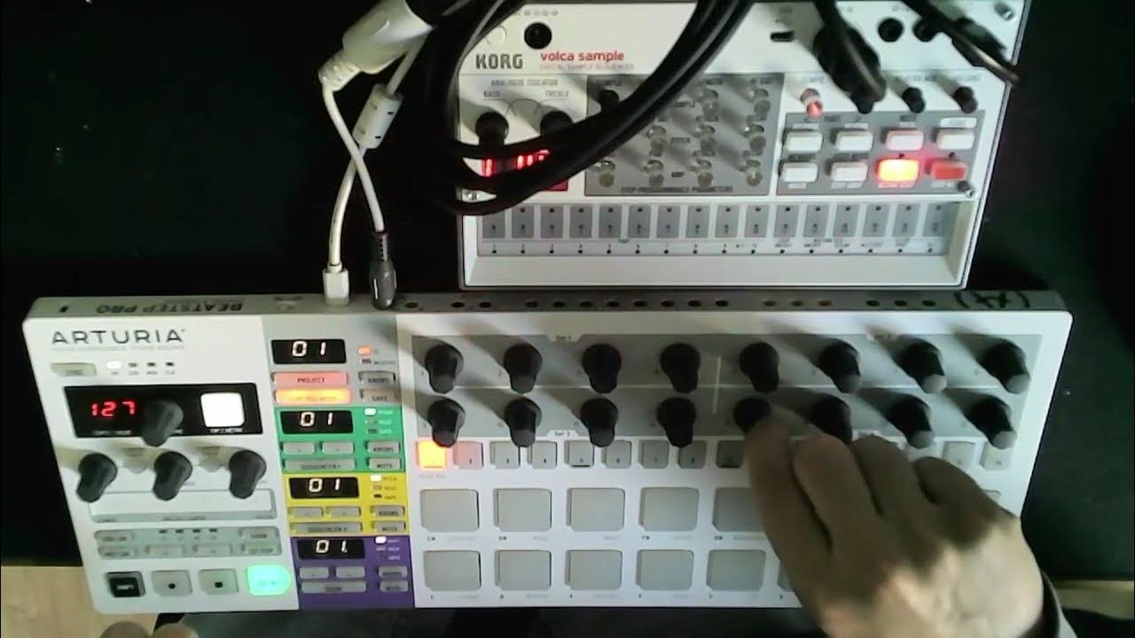 Arturia Beatstep Pro + Volca sample 2 MIDI integration - YouTube