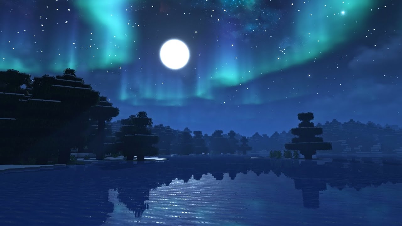Northern Lights 🌠 | Minecraft Ambience w/ C418 Music Box - YouTube