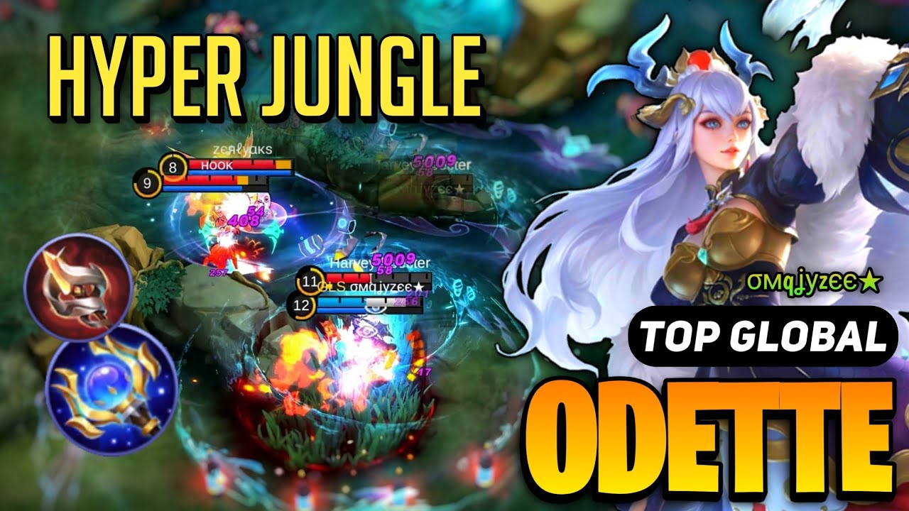 HYPER JUNGLE! Odette Best Build 2023 [ Odette Top Global Gameplay ] By ...