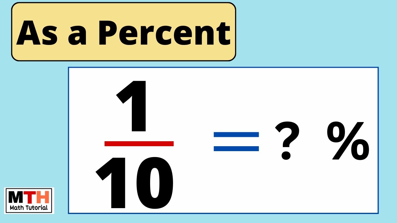 What Is 1 10 As A Percent YouTube