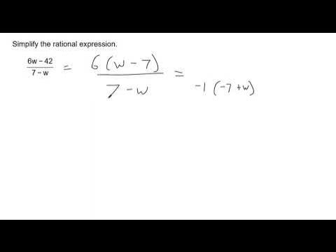 Factor a Negative 1 in a Rational Expression to Make Terms Cancel - YouTube