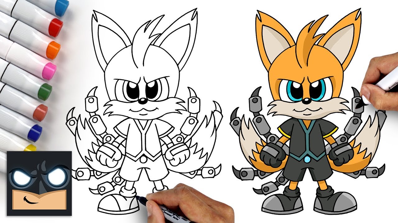 How To Draw Tails Nine Sonic Prime YouTube