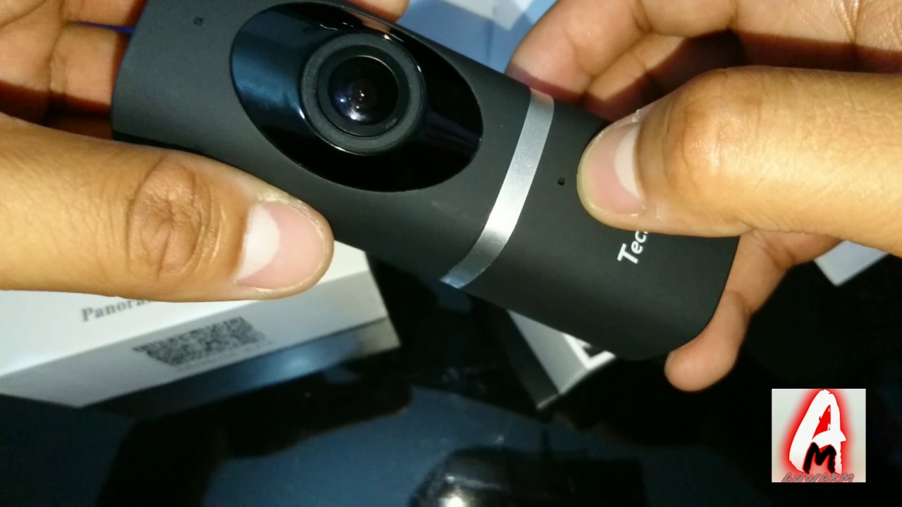 Techstick Wireless Mini Wifi IP Panoramic 720p Camera for Home, Pet ...