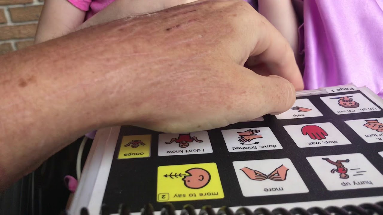 Harper talking with mom using PODD - YouTube