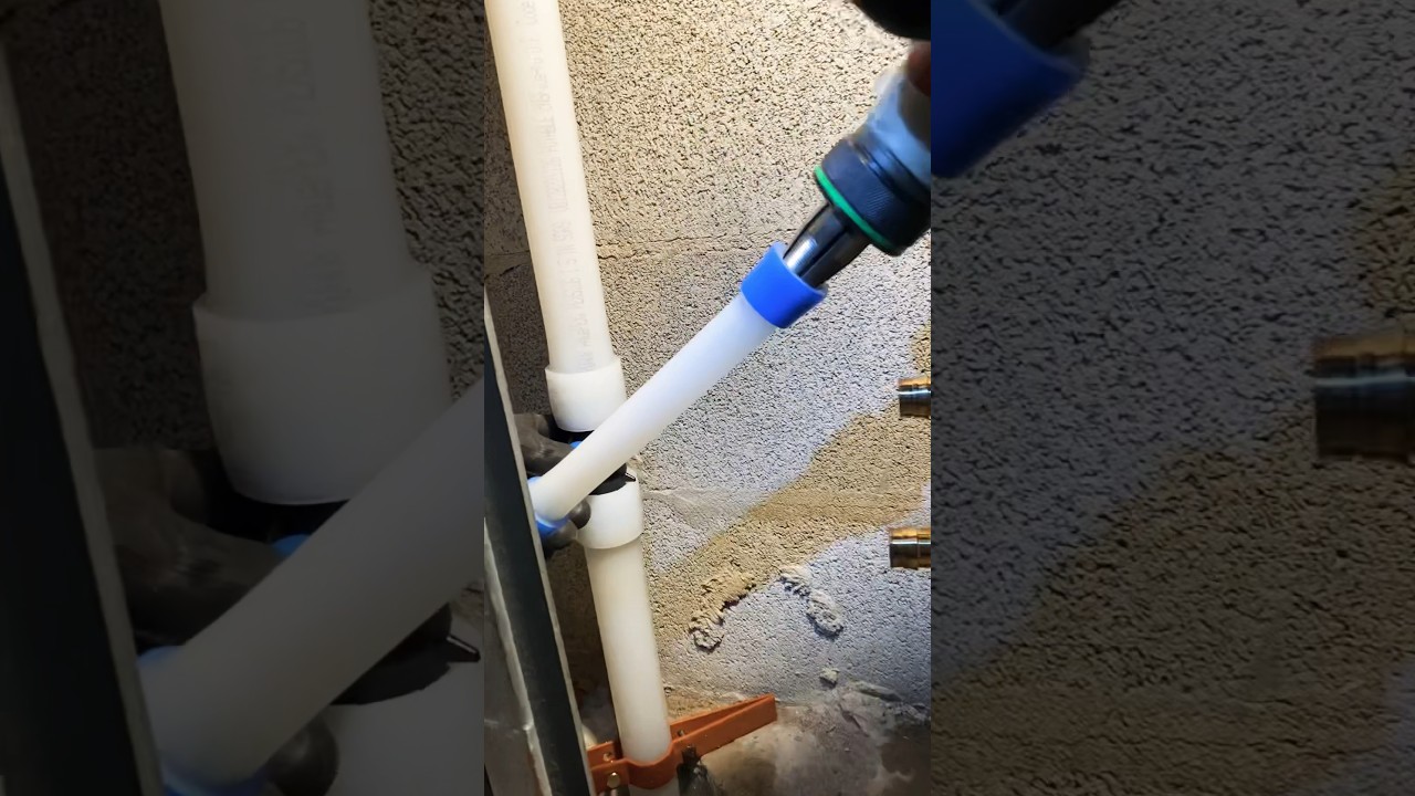 Replacement of bathroom riser #plumbing #drain #heating #wirsbo - YouTube