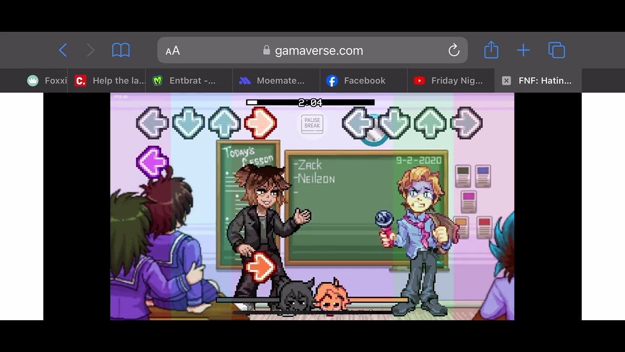 Fnf hating simulator: School conflict on mobile. Hard - YouTube
