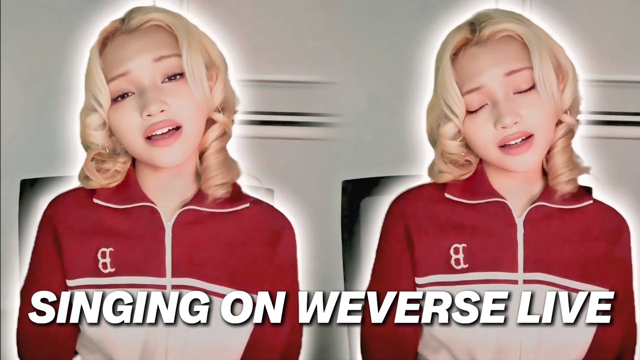Gehlee spamming song covers in weverse live - YouTube