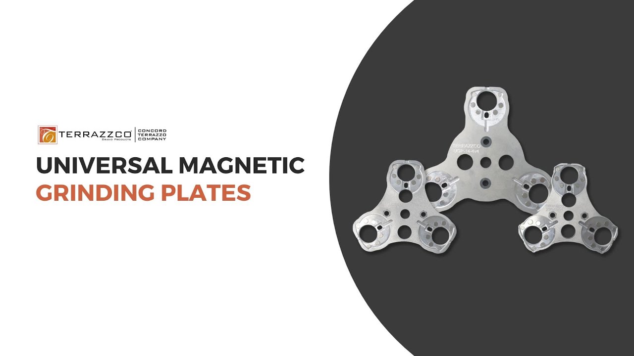 Universal Magnetic Grinding Plates for Terrazzo Floor Grinders - YouTube