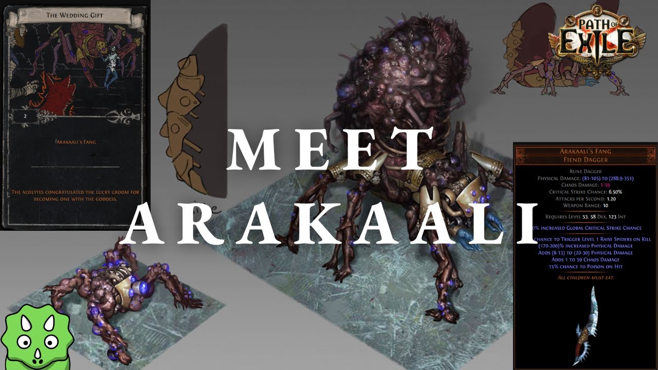 Path of Exile 1 Lore: Arakaali the Seductive Vaal Goddess - YouTube