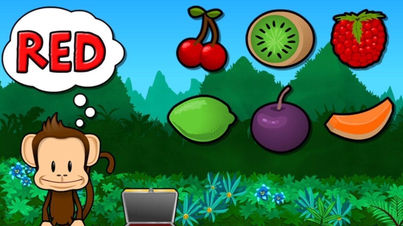 Kids Learn Fruits Numbers Shapes & Colors with Monkey Preschool ...
