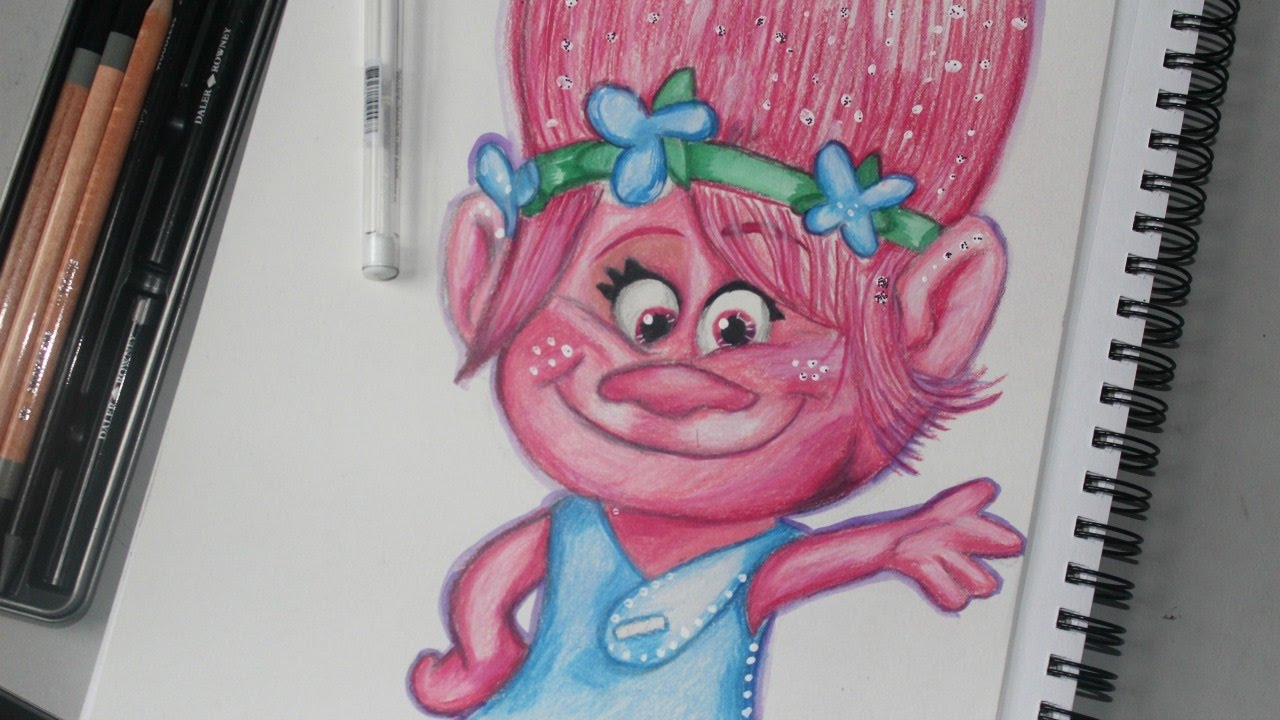 TROLLS Drawing Poppy - YouTube