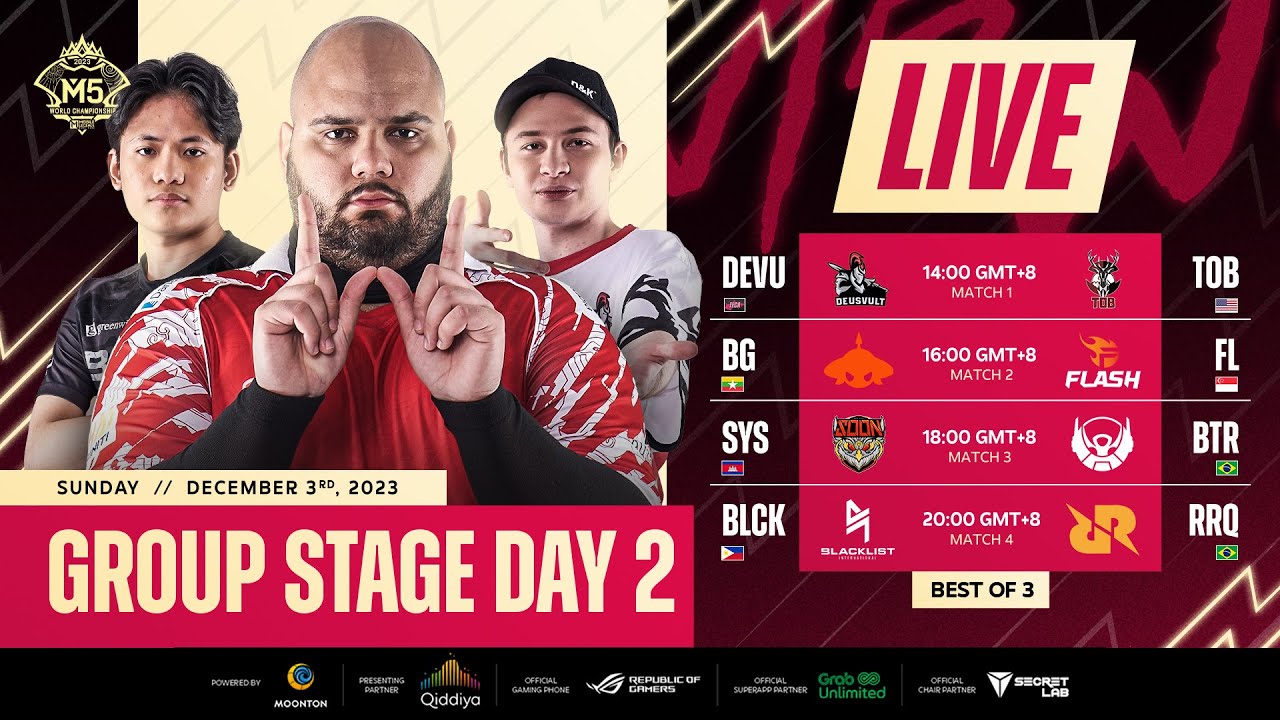 LIVE | DAY 2 | M5 World Championship Group Stage | (ENG) - YouTube