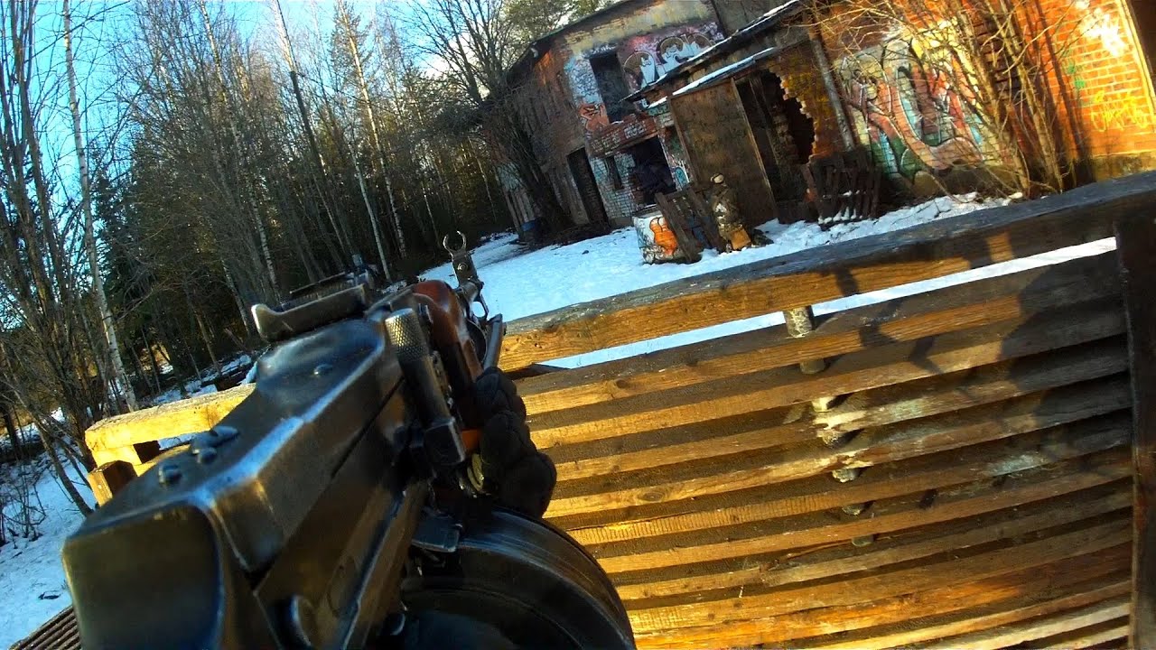 Airsoft RPD custom aeg in game - YouTube