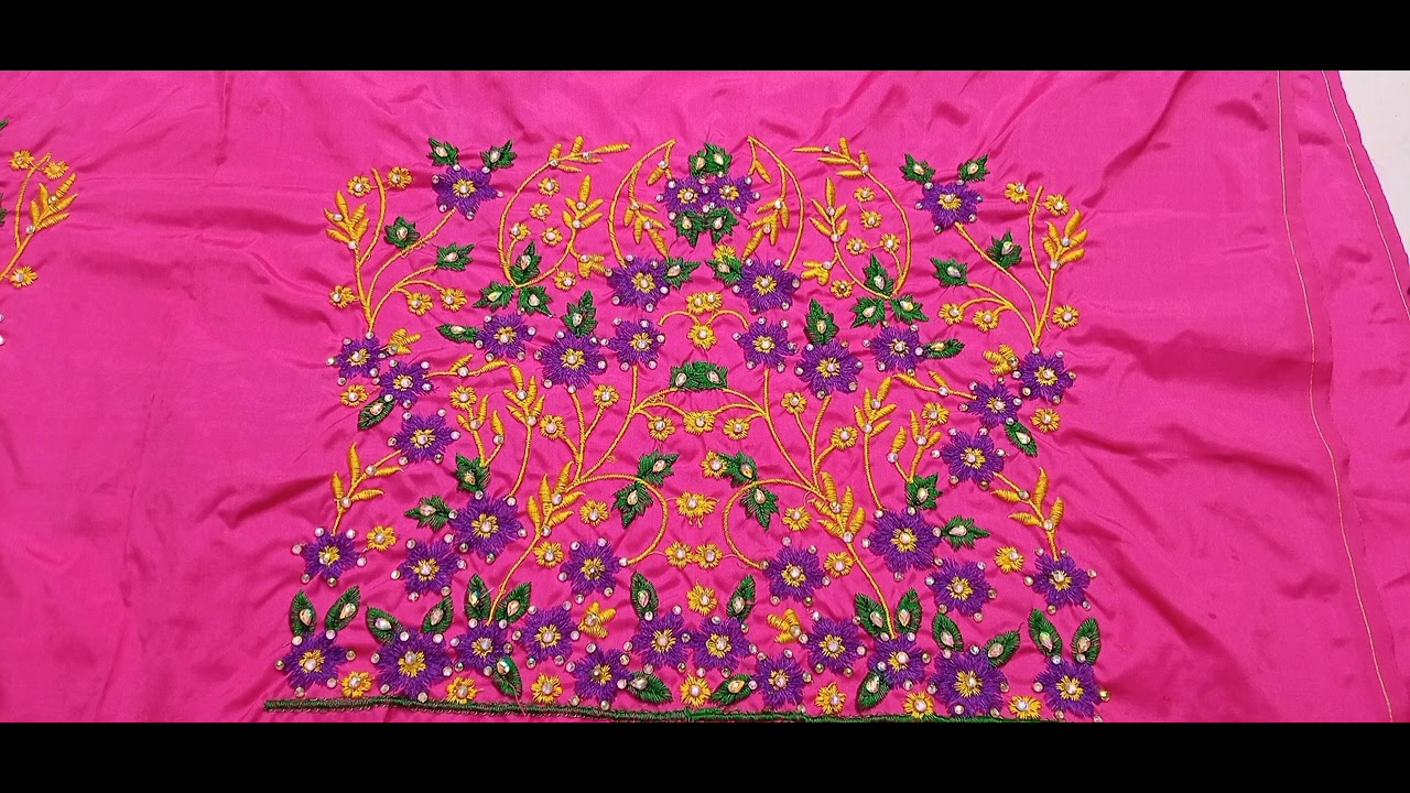 Computer work blouse pieces computer embroidery work#computerembroidery ...