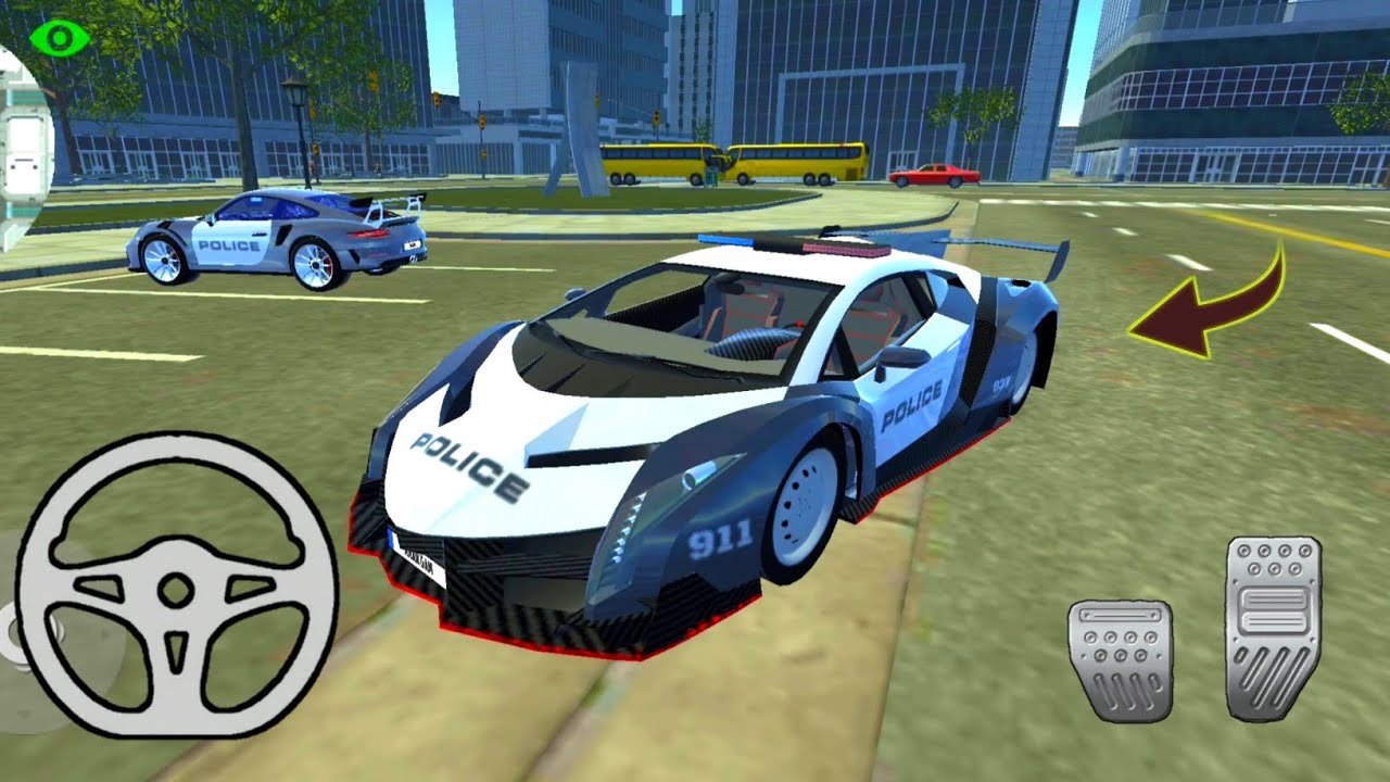 Lamborghini puli wala game - police car driving simulator - gadi wala ...
