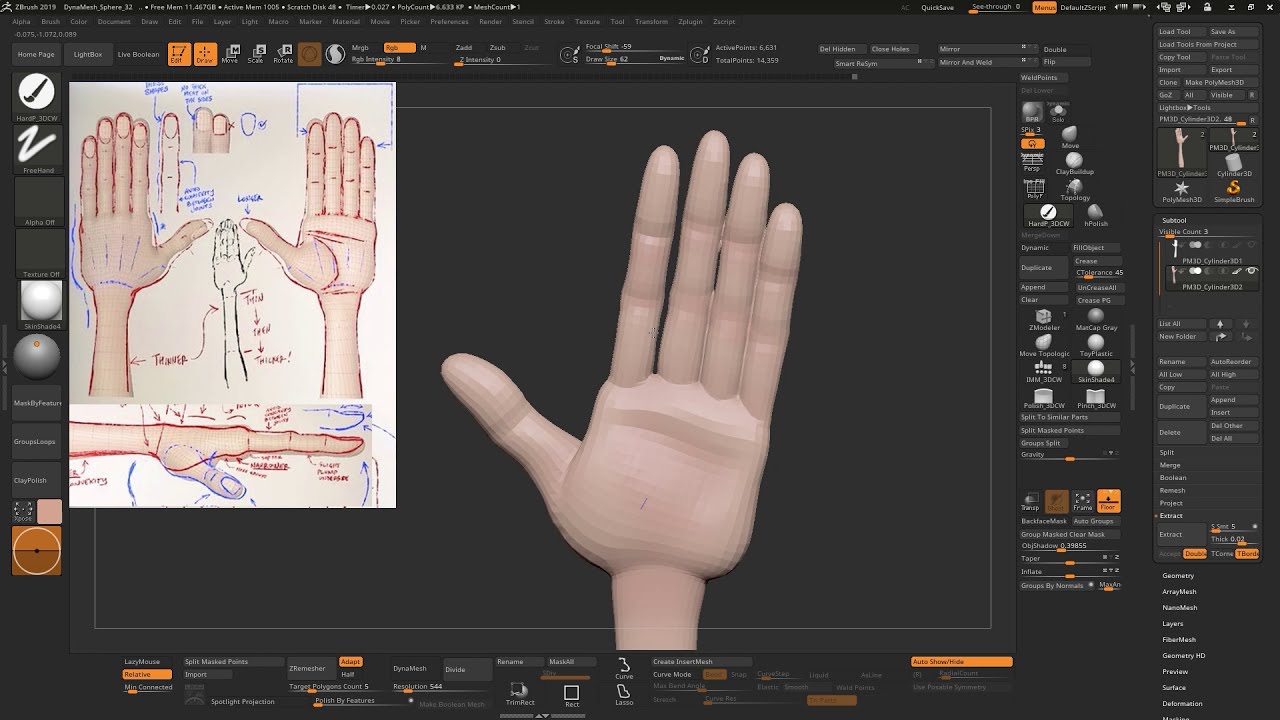 #ZBrush Sculpting a Stylized Arm - YouTube