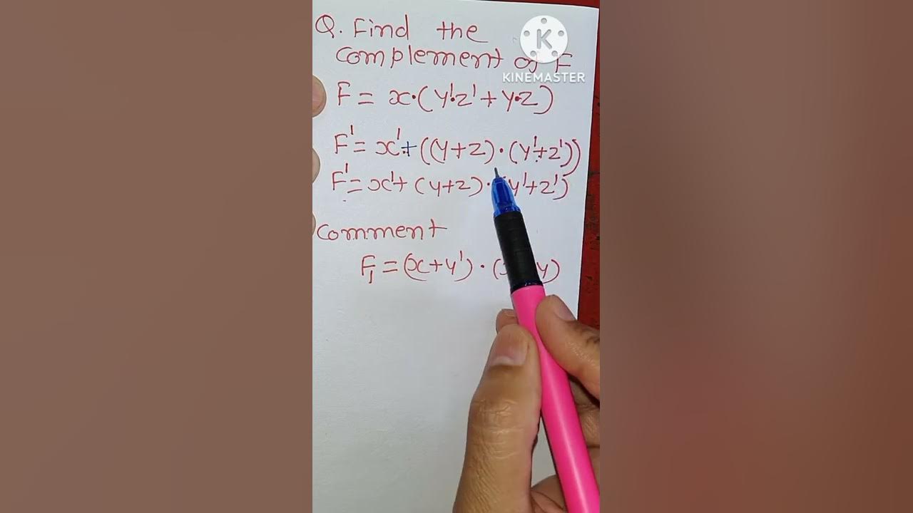 Shortcut for finding complement of a boolean function #shorts #digital ...