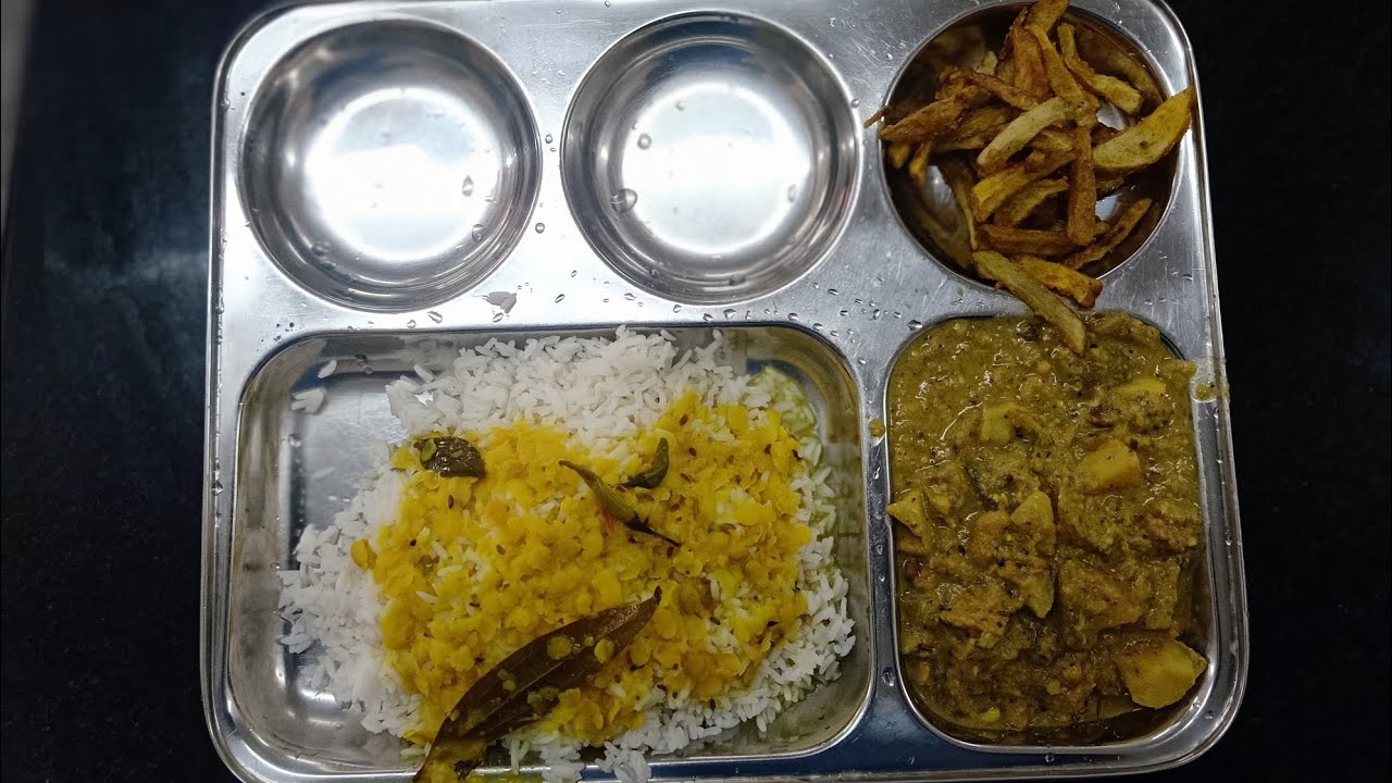 Vegitable Besara With Potato Chips Rice || Food Vlogs Odisha - YouTube