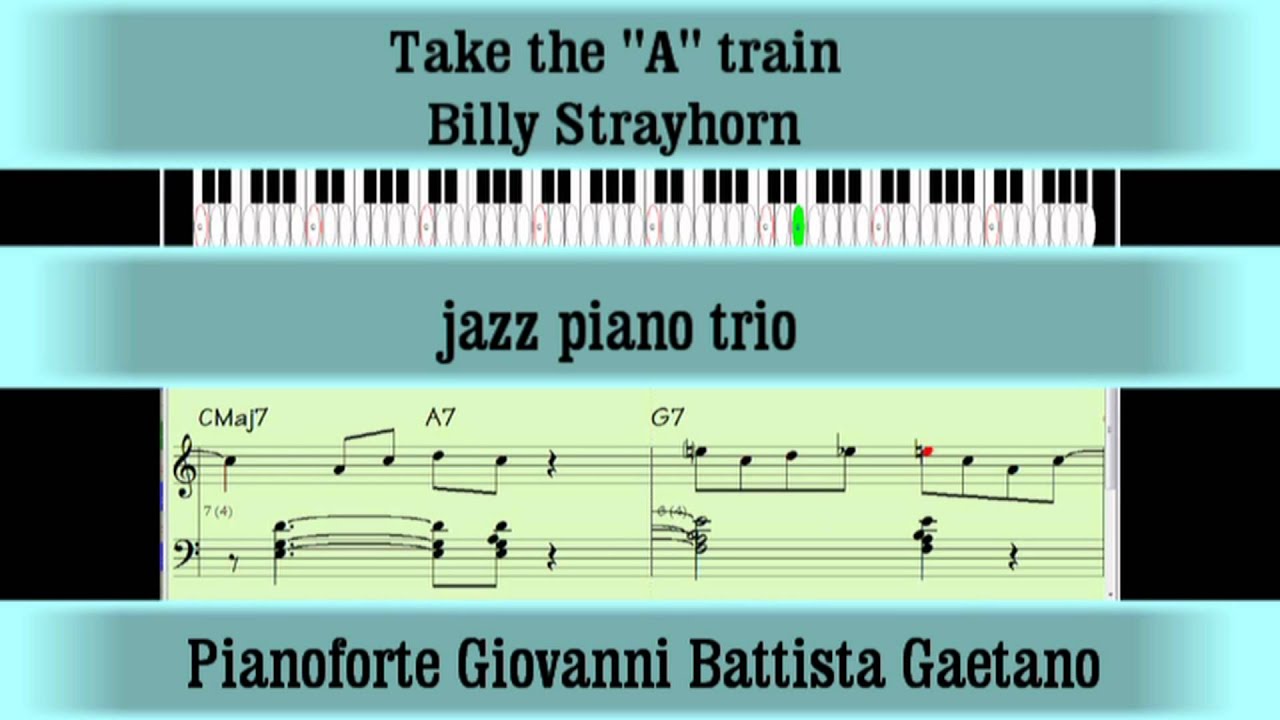take the A train - jazz piano trio tutorial - YouTube