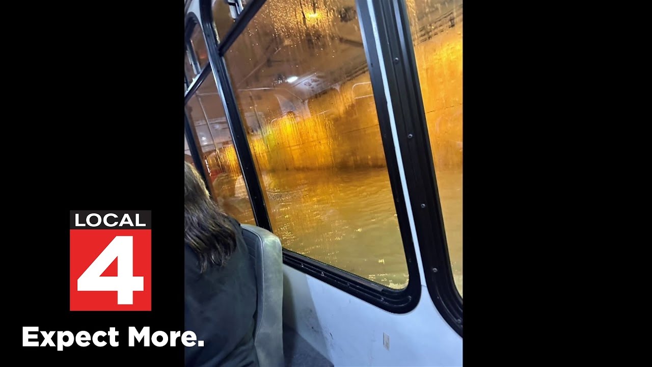 Pictures show inside of flooded tunnels leading to Detroit Metro ...