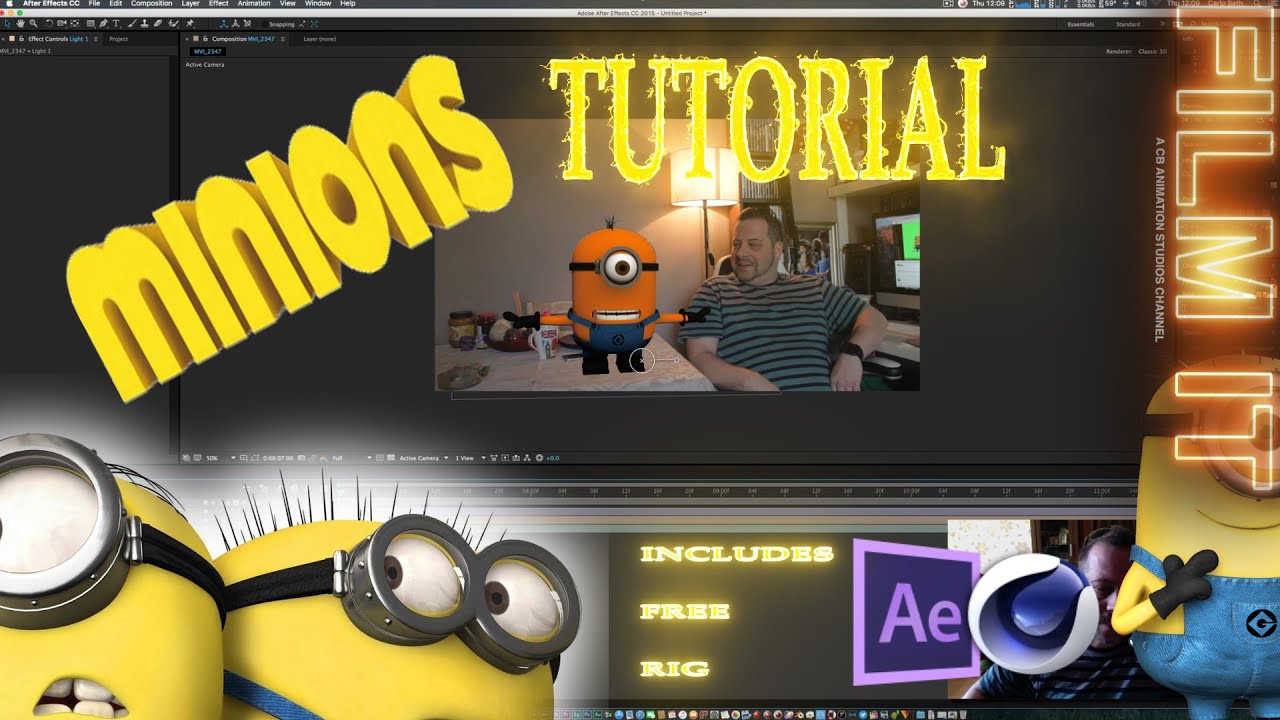 Minions Tutorial After Effects Cinema 4D (Includes free Minion Rig ...