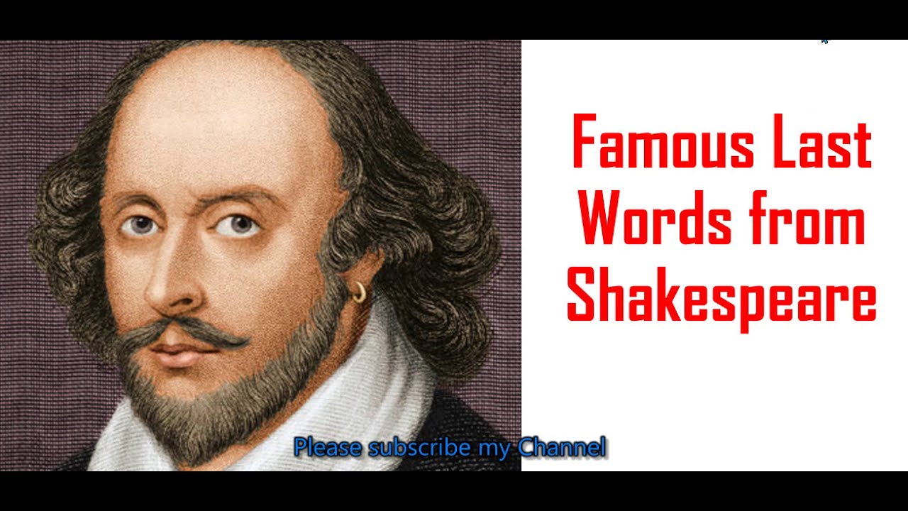 Famous Last Words from Shakespeare with explanation || English with ...
