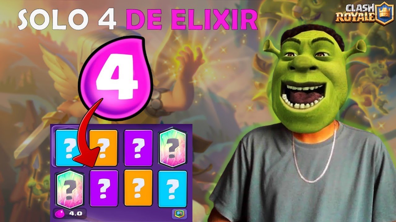 SOLO PUEDO USAR CARTAS DE 4 DE ELIXIR EN CLASH ROYALE💀 - YouTube