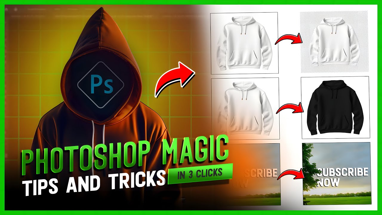 Photoshop Magic in 3 Clicks: Remove White Background, Change Colors ...