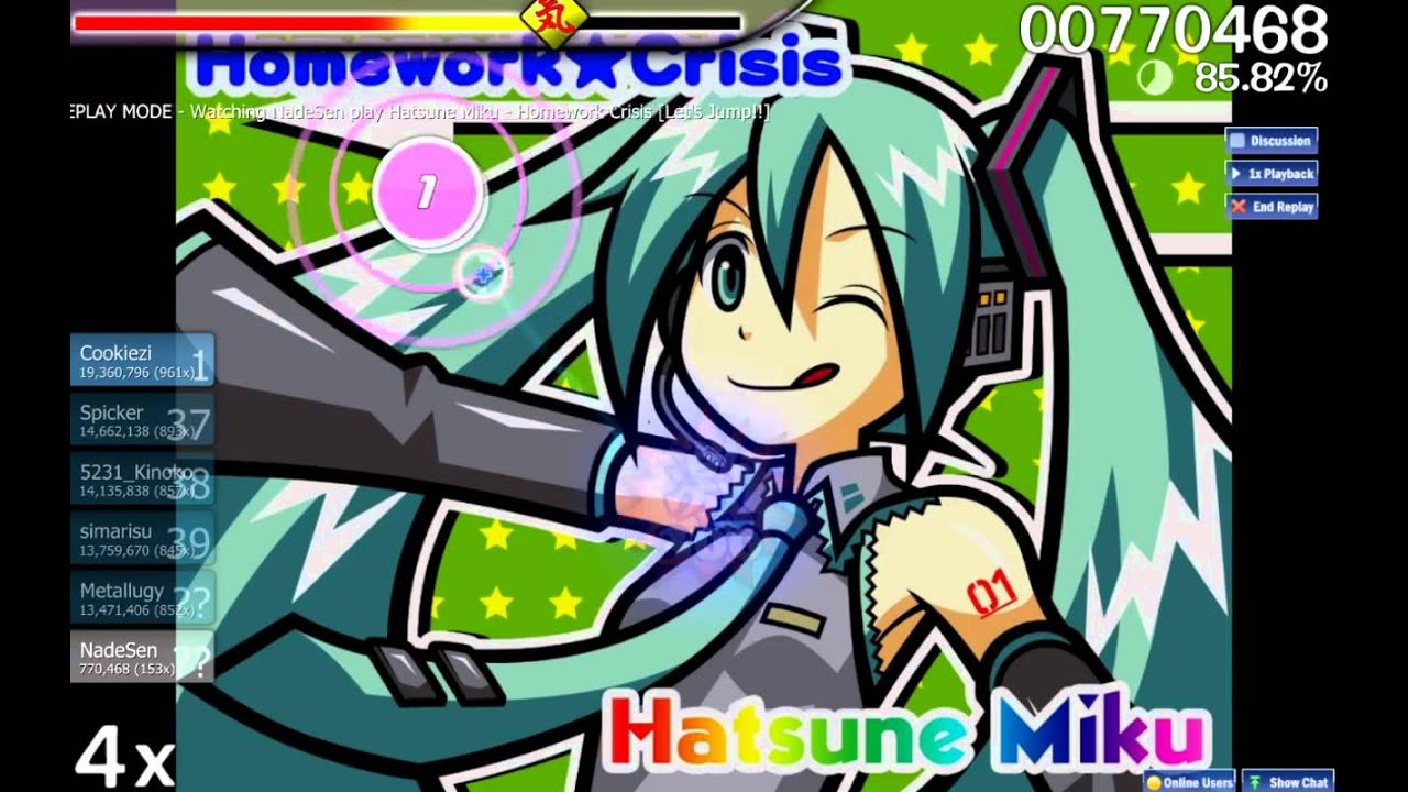 osu! Hatsune Miku - Homework Crisis [Let's Jump!!] - YouTube