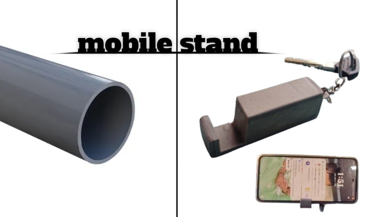 How to make pvc mobile stand? pvc mobile stand - YouTube