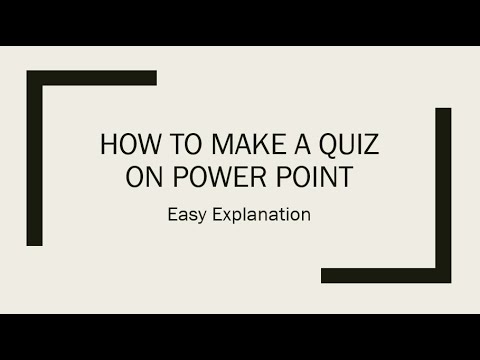 How to make a quiz on powerpoint? | Most easy and explained video ...