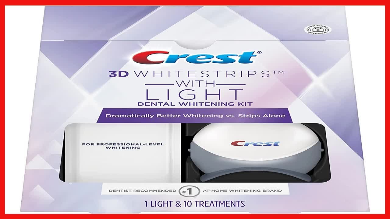 Crest 3D Whitestrips with Light, Teeth Whitening Strip Kit, 20 Strips ...