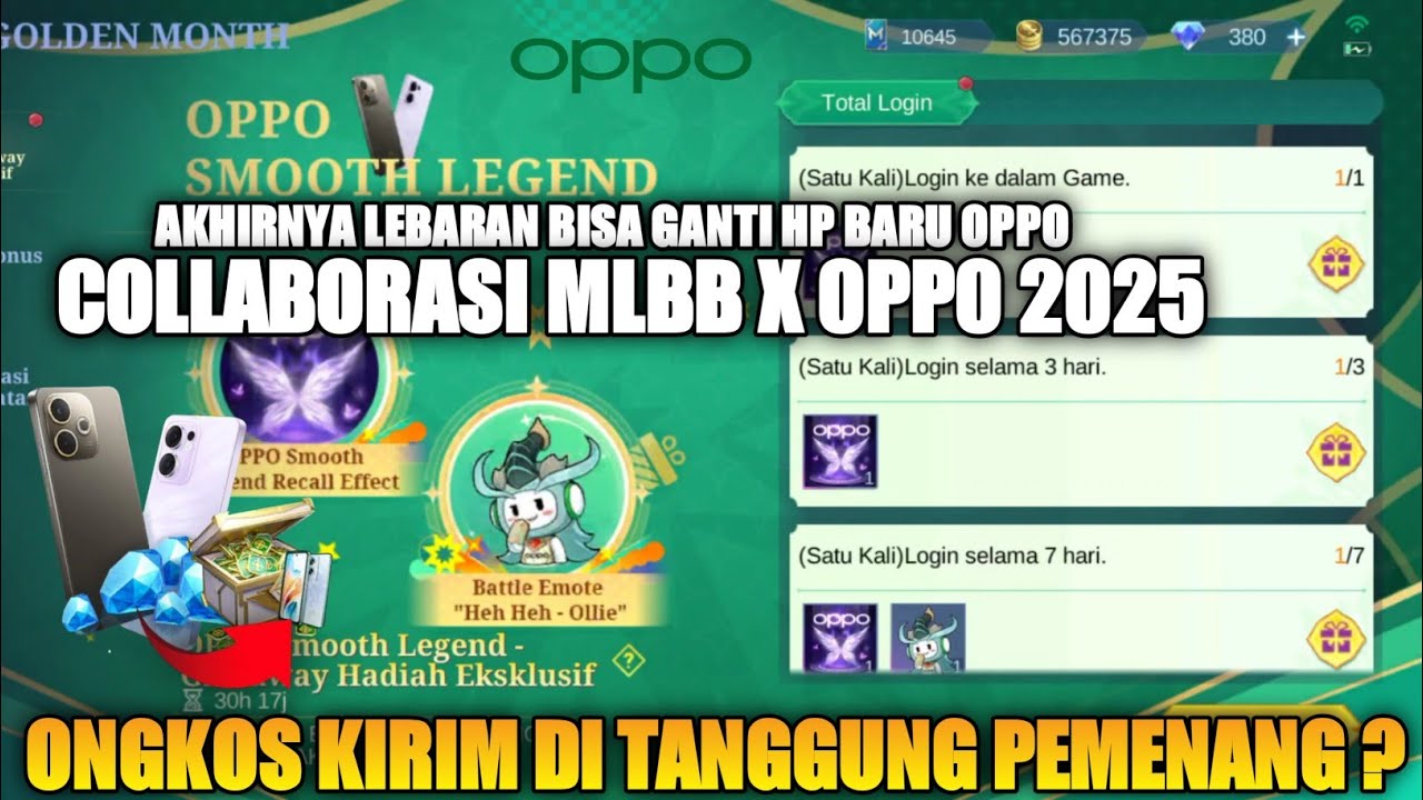 WORTH IT!! Cara Medapatkan Emote Recall Dan HP Oppo Modal Misi Gratis ...