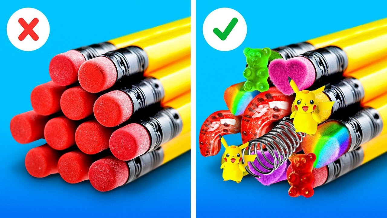 COOL HACKS TO STAND OUT AT SCHOOL || Genius DIY Crafts For Students And ...