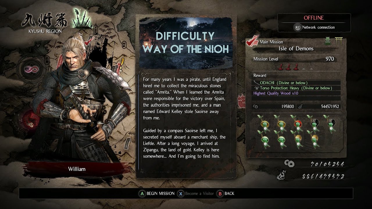Nioh Complete Edition | Isle of Demons Level 970 NG++++ Difficulty Way ...