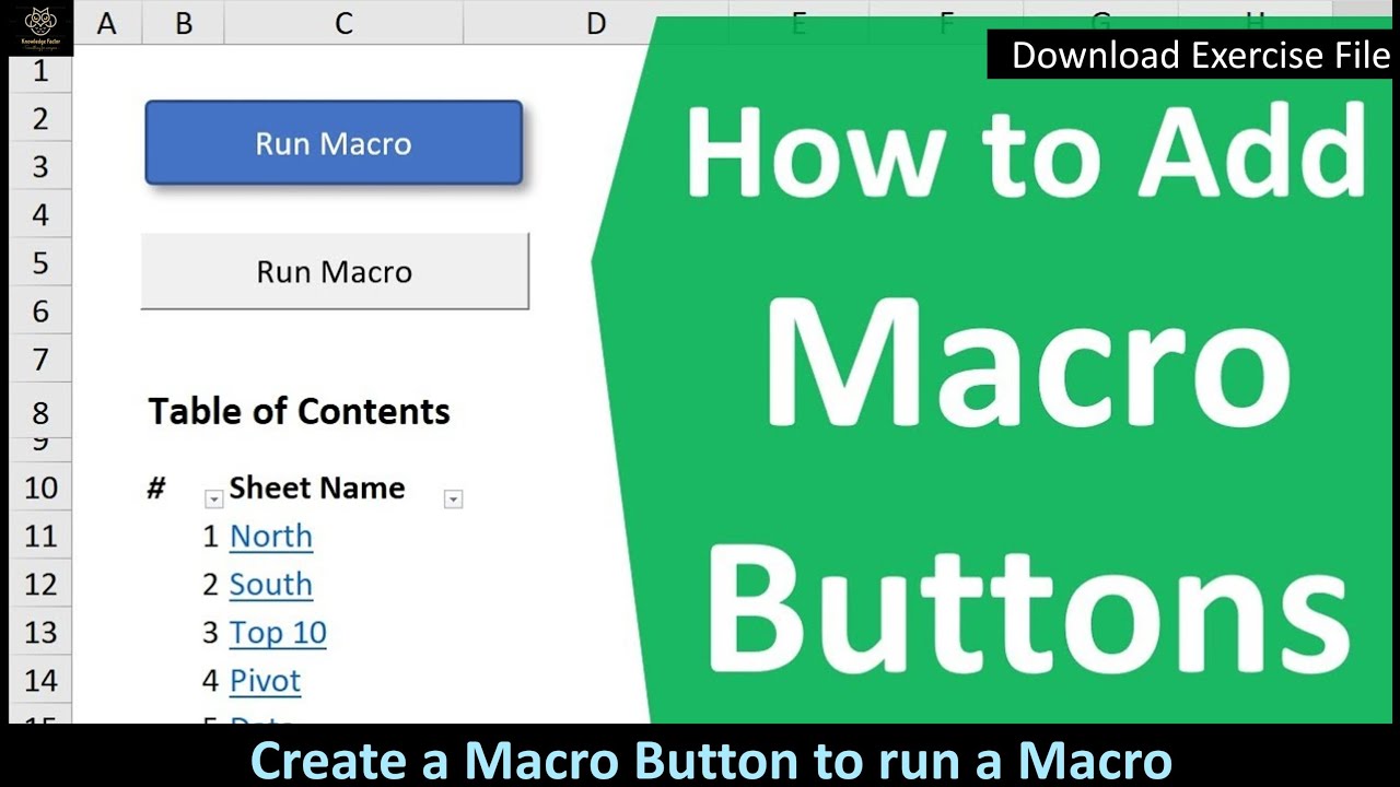 Session146 - How to Create Macro Buttons in Excel Worksheets ...