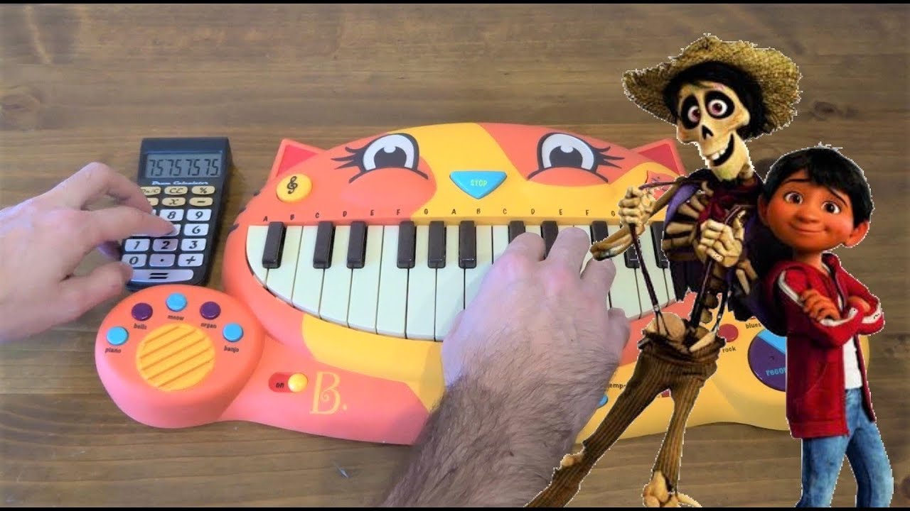 COCO - REMEMBER ME ON A CAT PIANO AND A DRUM CALCULATOR - YouTube