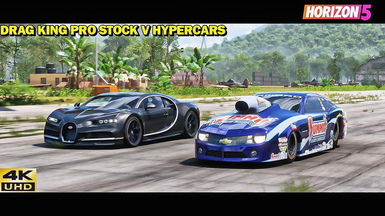 FH5 | NEW DRAG KING CAMARO PRO STOCK VS HYPERCARS | EPIC 1 MILE DRAG ...