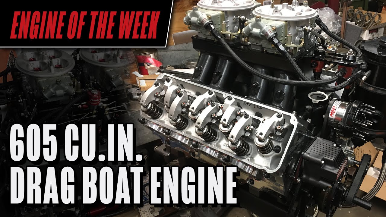 605 cu.in. Drag Boat Engine - YouTube