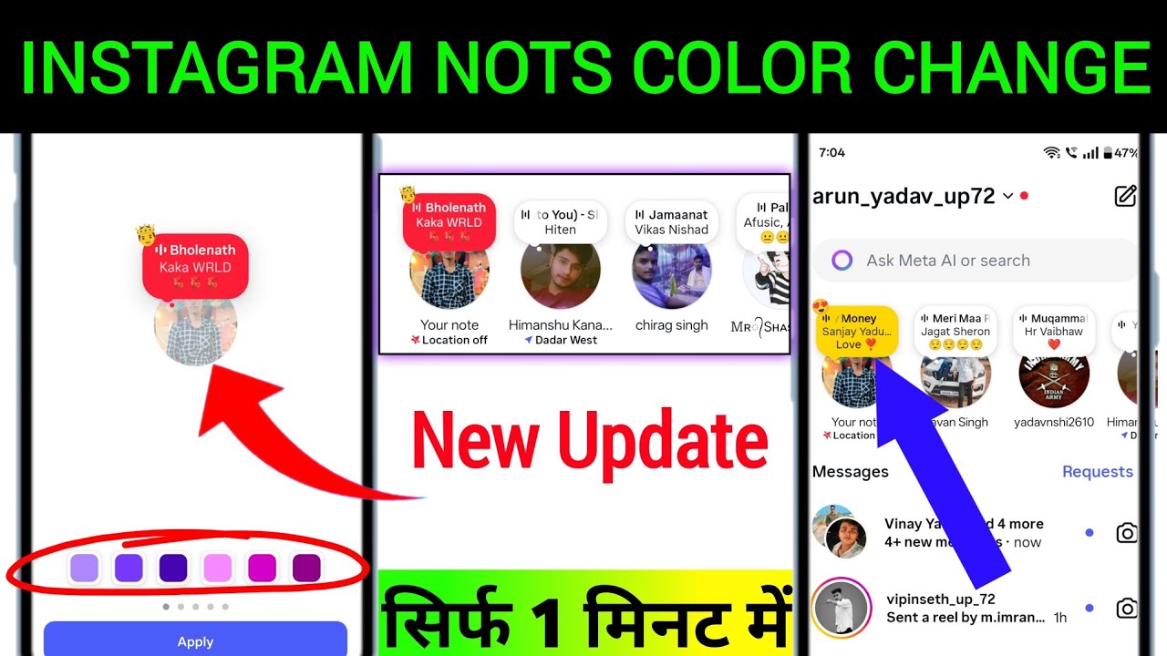 How To Change Instagram Notes Color 2025|Instagram Notes Colour Change ...