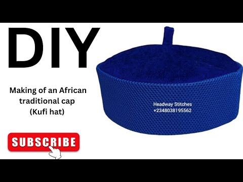 Diy: How to make Kufi hat (Oga faaji cap)#headwaystitches #caps #kufi # ...