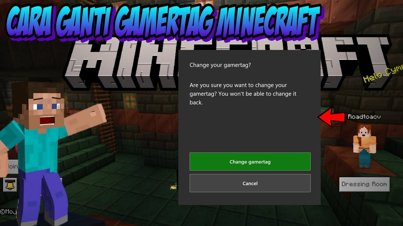 Cara ganti nama di minecraft - YouTube