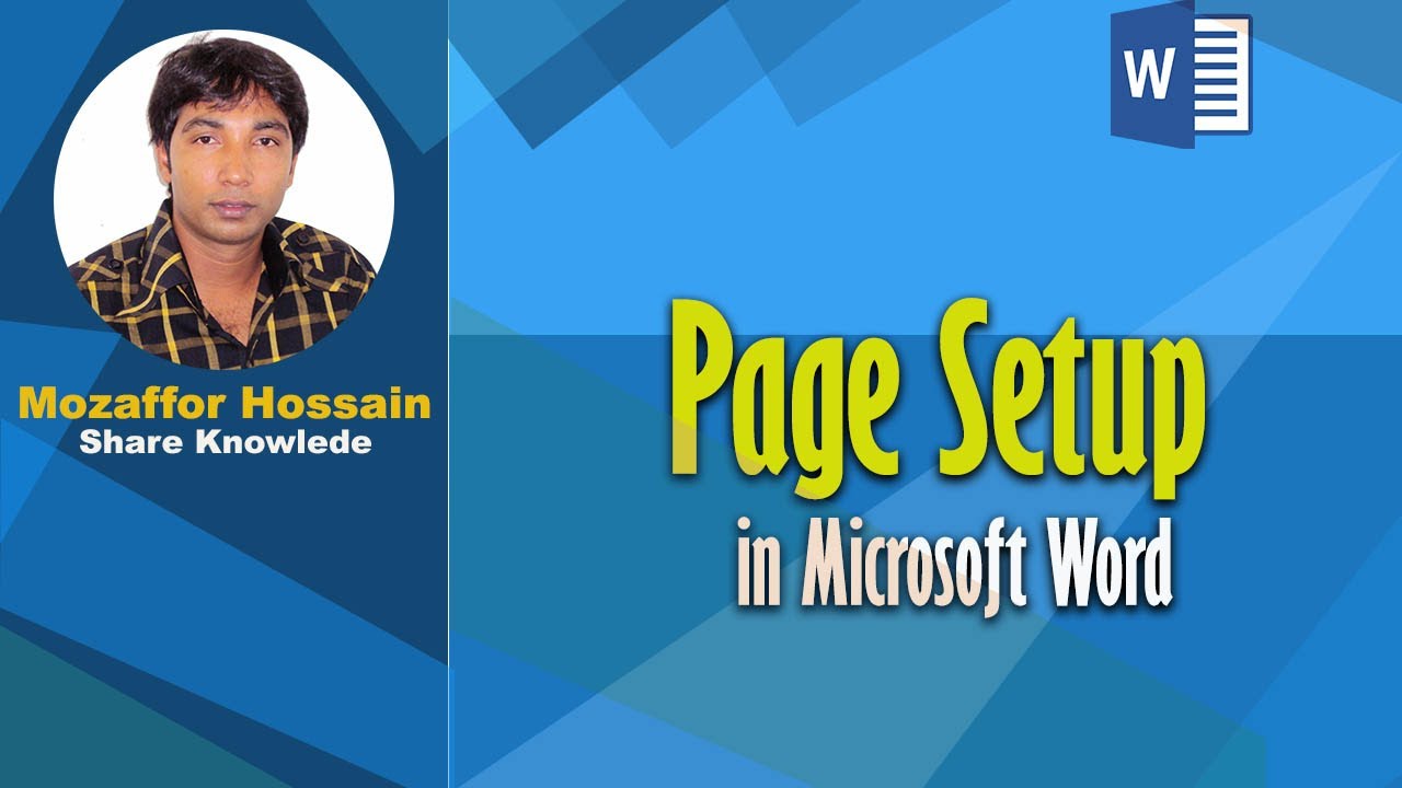 Document and Page Setup in Microsoft Word |Mozaffor Hossain - YouTube