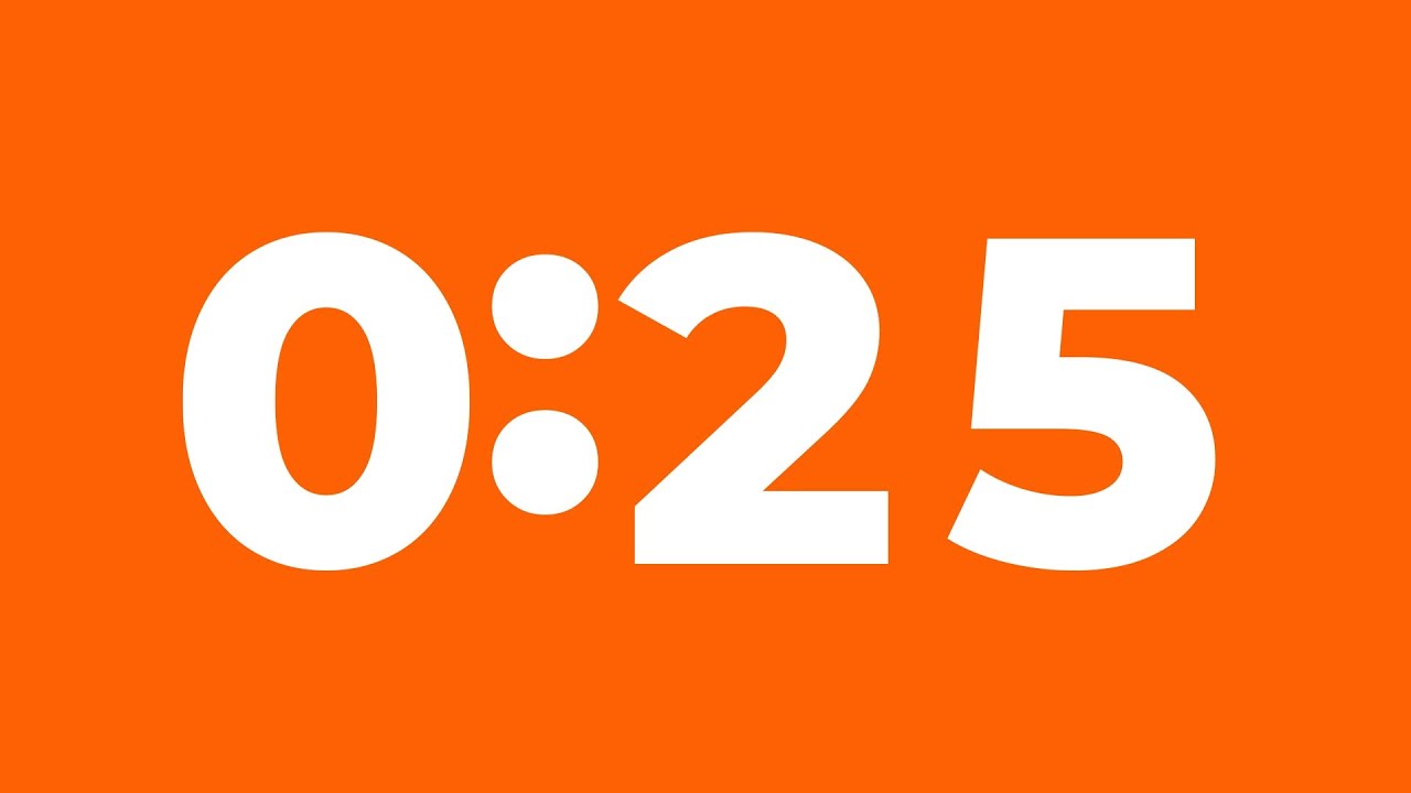 25 Second Timer With Music | 25 Second Clock | Twenty Five Seconds ...